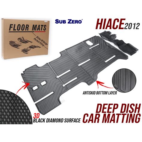 Toyota Hi Ace Commuter 2012 To 2025 Thailand Made Floor Liner Deep Dish Matting Thailand Made