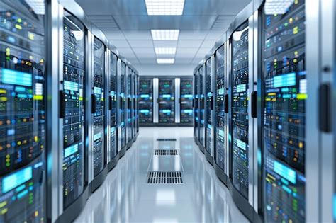 premium photo streamlined design in modern server facility