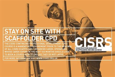 Construction Industry Scaffolders Record Scheme Cisrs On Linkedin