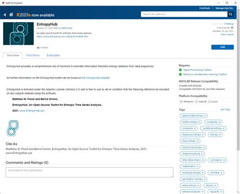 Entropyhub Matlab — Entropyhub 20 Documentation