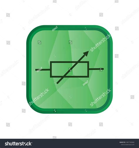 Variable Resistor Symbol On White Background Stock Vector Royalty Free 1807740460 Shutterstock