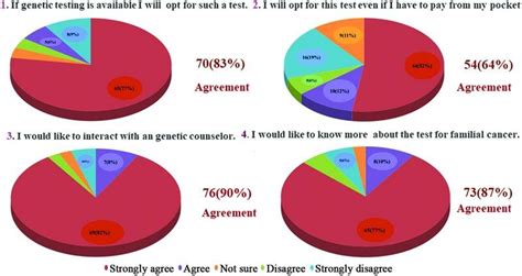 Pie Charts Showing Categorical Responses To Questions In The Attitude