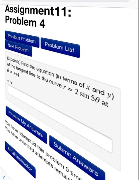 solved assignment11 problem 4 previous problemproblem list
