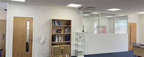 Partitioning To Create Boardroom And Storage Room Luton