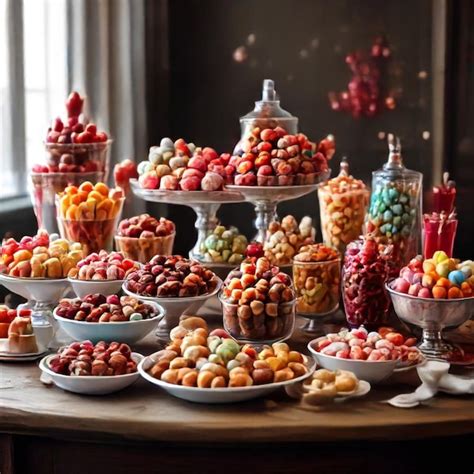 A Table Full Of Candy Including Candy And Candy Premium Ai Generated Image