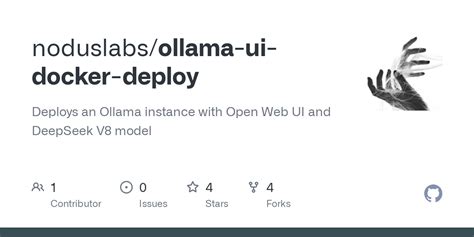 Github Noduslabsollama Ui Docker Deploy Deploys An Ollama Instance