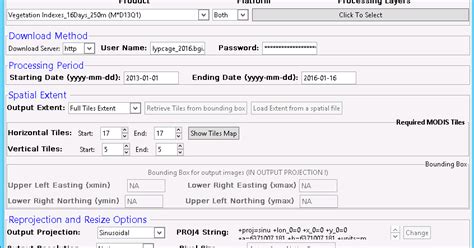 Spatial Processing In R Modistsp A New R Package For Modis Land Products Preprocessing