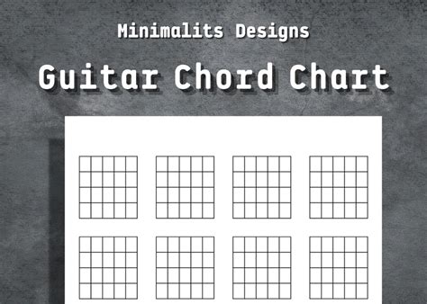 Guitar Chord Chart Guitar Tab Paper Music Sheet Guitar Etsy