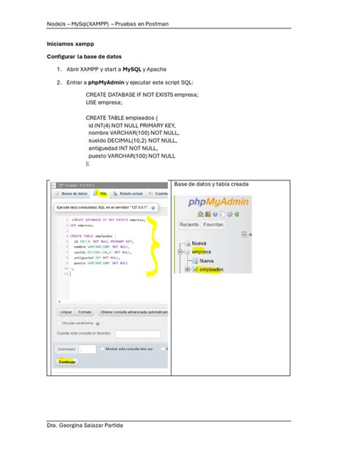 Practica Nodejs Bd Postman Pdf Mi Sql Programación De Computadoras