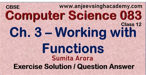 Class 12 Computer Science Sumita Arora Exercise Solution Of Ch 12 Simple Queries In Sql Anjeev