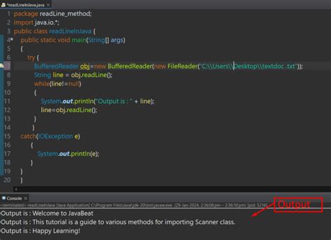 How To Use The Java Readline Method