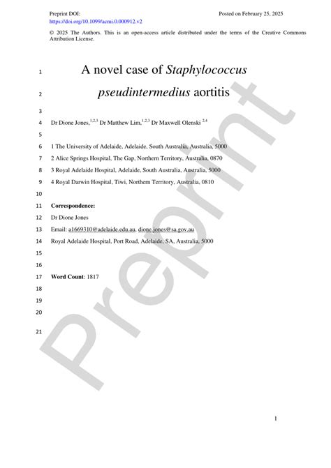 Pdf A Novel Case Of Staphylococcus Pseudintermedius Aortitis