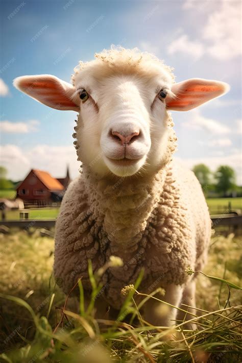 Premium Ai Image Sheep In A Field Generative Ai