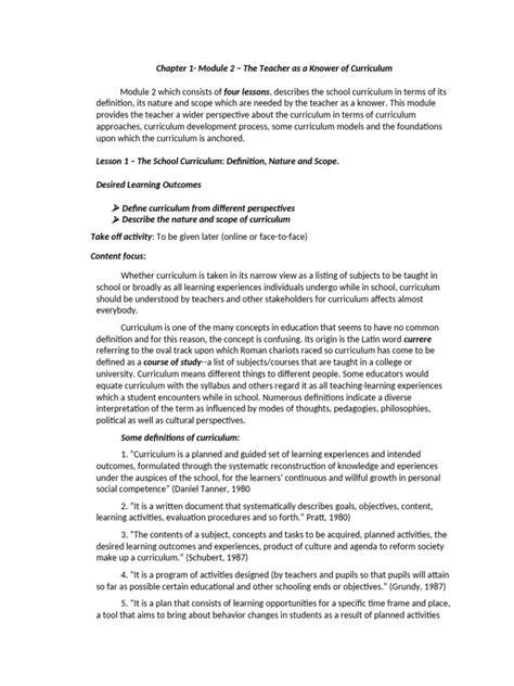 Chapter 1 Module 2 Lesson 1 Pdf Curriculum Cognition