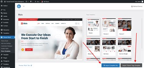 Tutorial Install Theme Bizix Tutorial Wordpress