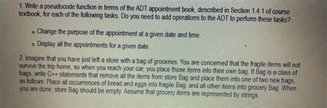 When Designing An Adt You Need To Add These