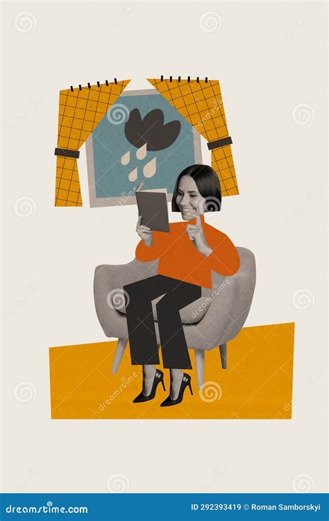 Collage 3d Pinup Pop Retro Sketch Image Of Smiling Happy Lady Trying On New Sunglass Isolated