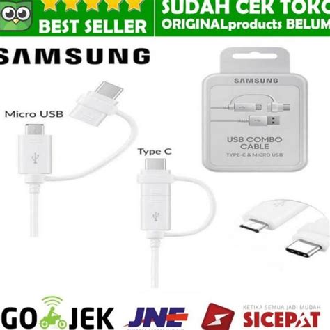 Jual Usb Charger Combo Cable Kabel Data Samsung Micro Usb Type C Original Shopee Indonesia