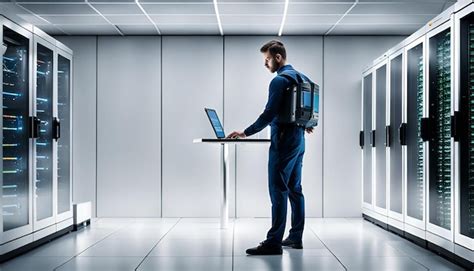 Engineer Deploying A Software Update Across Server Infrastructure Premium Ai Generated Image