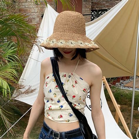 포스티 랜 라탄 밀짚 라피아햇 플로피햇 챙넓은 왕골 버킷햇