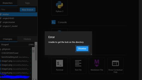 Error Unable To Get The Lock On The Directory · Issue 873 · Jupyterlabjupyterlab Git · Github