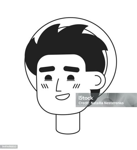 모자를 쓰고 있는 행복한 젊은 남성 여행자 단색 플랫 벡터 캐릭터 머리 2차 도형에 대한 스톡 벡터 아트 및 기타 이미지 2차 도형 관광 남성 Istock