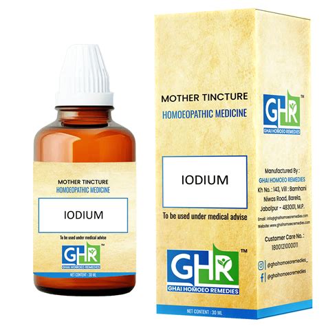 Iodium Mother Tincture Ghai Homoeo Remedies