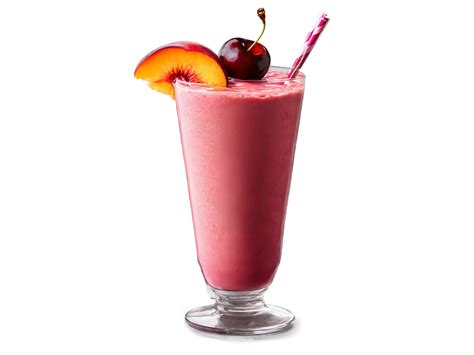 Cherry Peach Smoothie A Refreshing Cherry Peach Smoothie In An Elegant