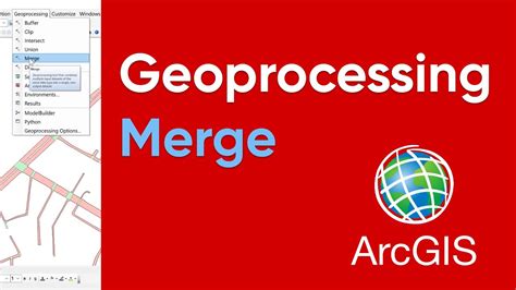 Arcgis Geoprocessing Menu Merge Youtube