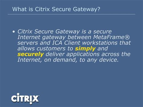 PPT Citrix Technical Overview PowerPoint Presentation Free Download ID 1276602