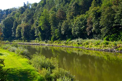 화창한 여름날 시골 마을 Andelfingen Canton Zürich에서 Thur River의 경치를 감상 할 수 있습니다 0명에 대한 스톡 사진 및 기타 이미지 Istock