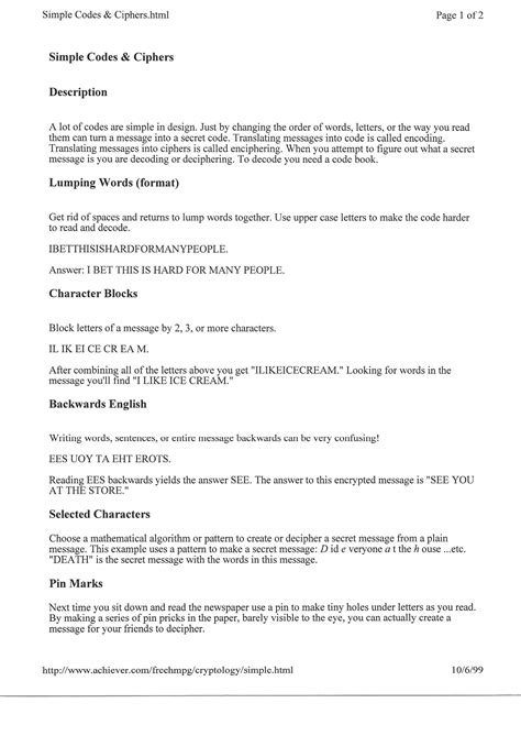 Simple Codes And Ciphers From Reactive To Proactive