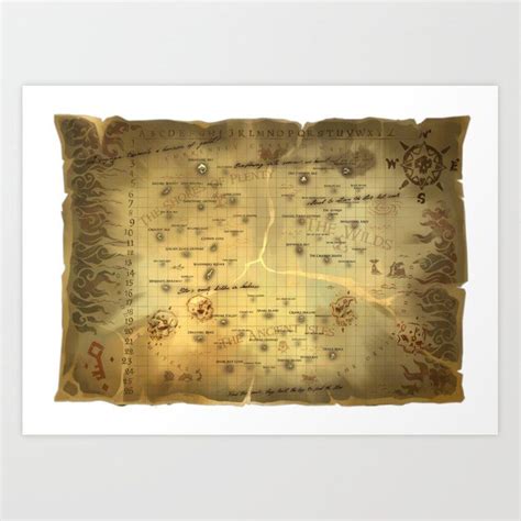 Sea Of Thieves Map Art Print By Bliptee