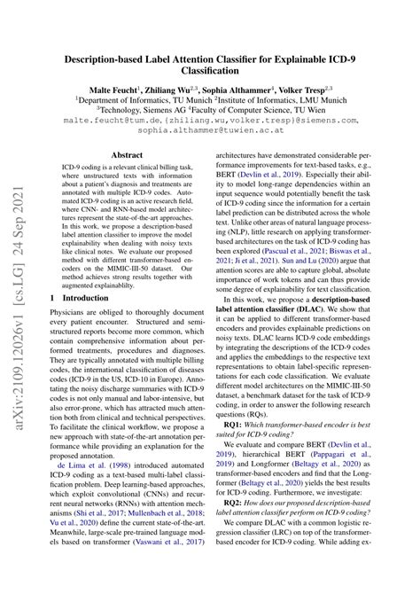 Pdf Description Based Label Attention Classifier For Explainable Icd 9 Classification
