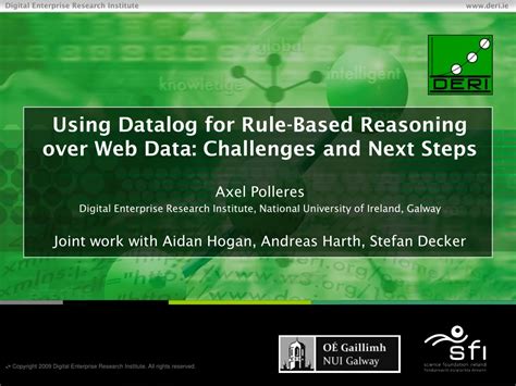 Ppt Using Datalog For Rule Based Reasoning Over Web Data Challenges