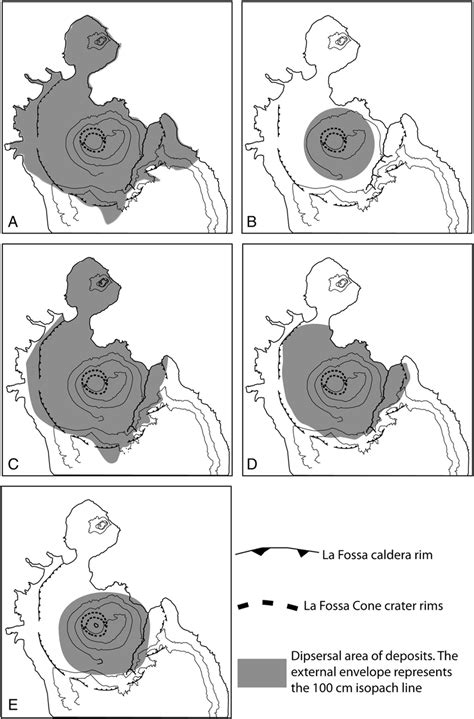 Dispersal Maps Of The Products Of The Various Successions Of La Fossa Download Scientific