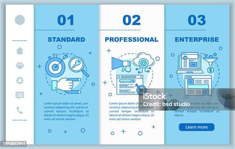 Crm 구독 온보딩 모바일 웹 페이지 벡터 템플릿 3에 대한 스톡 벡터 아트 및 기타 이미지 3 가격 개념 Istock