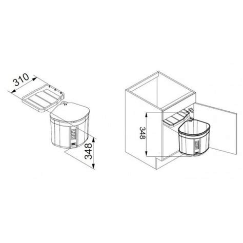 Garbage Sorting System For Cabinets Franke Sorter Mini