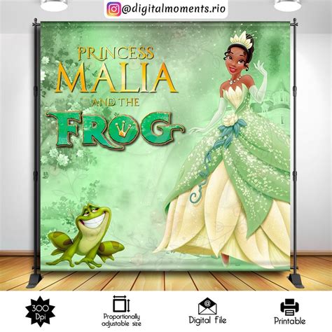 Princess Tiana 8x8 Custom Backdrop Digital File Only Etsy