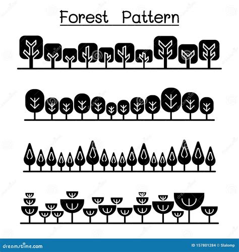 Forest Pattern Forest Background Landscape Vector Stock Illustration Illustration Of Graphic