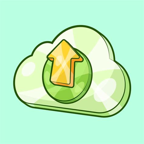Premium Vector Cloud Database Illustration With Up Sign