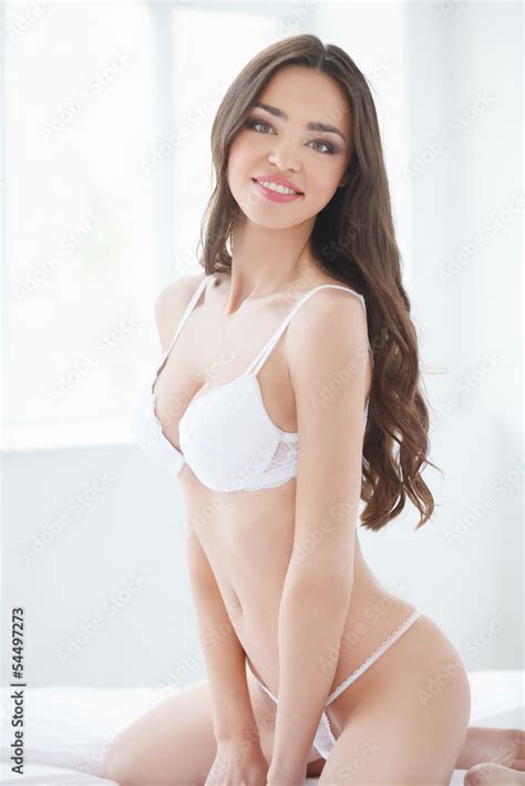 Beautiful Girl In Lingerie Beautiful Young Women In Lingerie Po Stock