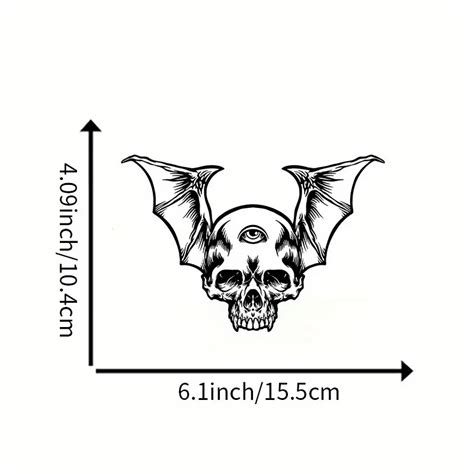 해골 악마 날개 비닐 스티커 자동차 트럭 노트북 창문 범퍼 및 연료 탱크 커버용 방수 데칼 차량용 스티커 방 Temu Republic Of Korea