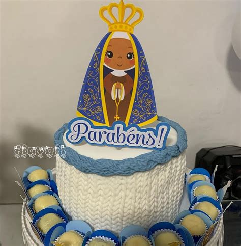 Flavoli Papelaria Personalizada Topo De Bolo Nossa Senhora Aparecida