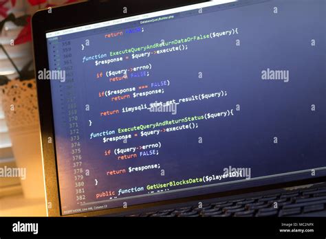 Php Back End Code Computer Programming Source Code Abstract Screen Of