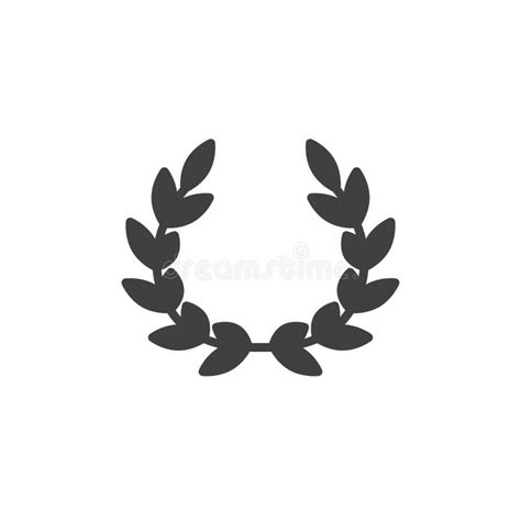 Laurel Wreath Vector Icon Stock Illustration Illustration Of Leaves 254821143