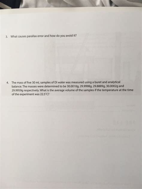 Solved What Causes Parallax Error And How Do You Avoid It