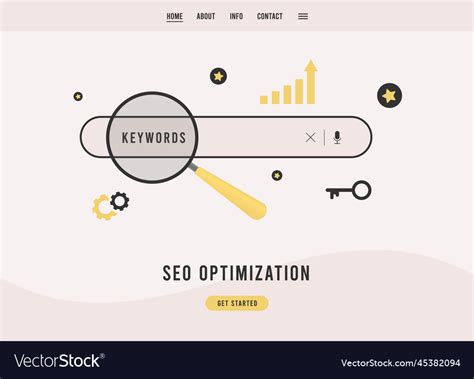 Seo Optimization Concept Search Engine Royalty Free Vector
