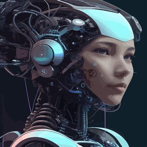 Premium Vector Illustration Ai Technology Face Digital Design