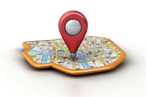 Red Map Pointer Isolated On White Background Location Pin Map Marker 3d